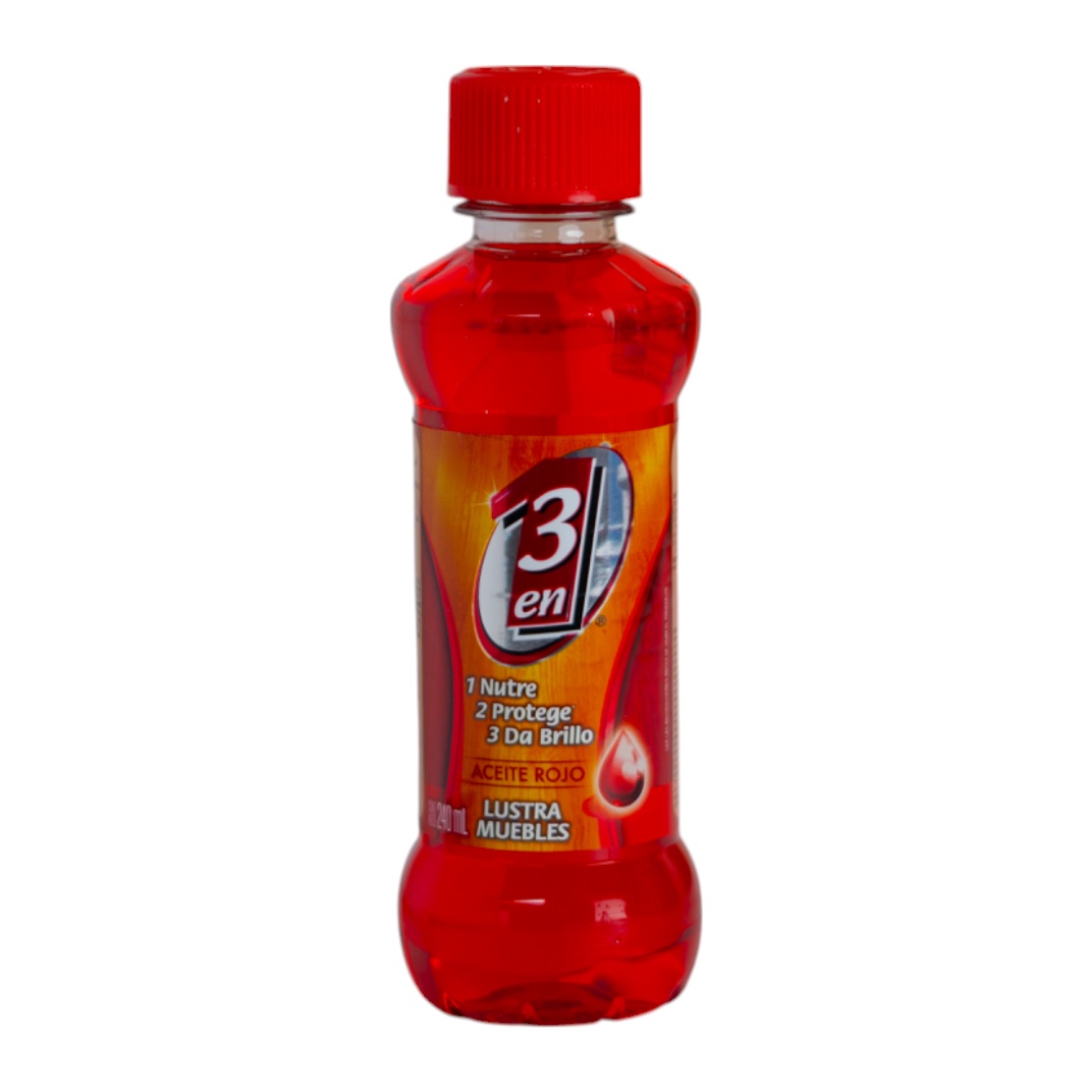 3 EN 1 ACEITE LUSTRADOR ROJO 240 ML – SAROS Cleaning