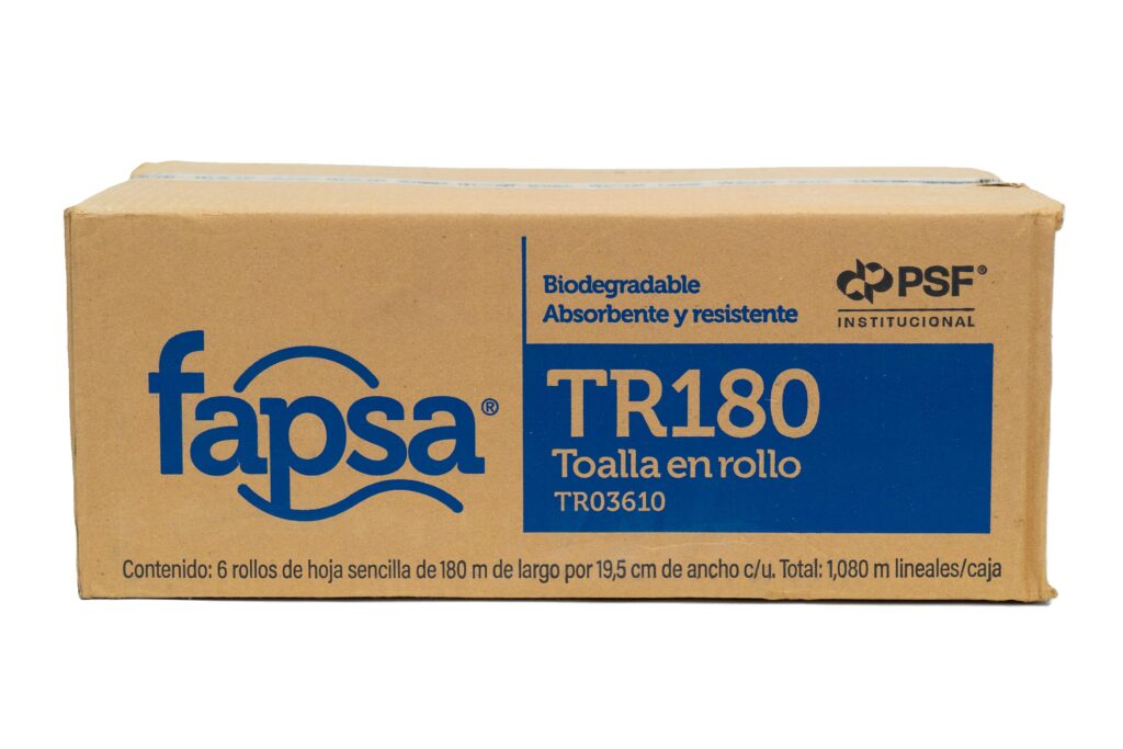 TOALLA EN ROLLO FAPSA 180 MTS CAJA C/6 PZAS – SAROS Cleaning